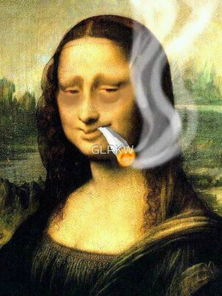 "Mona Lisa smoking" Metal Print by GLPKW | Redbubble