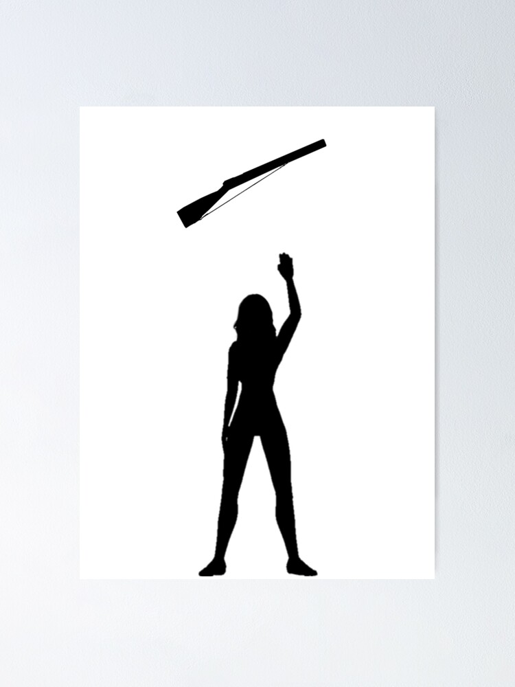 "Color Guard Rifle Toss Female Silhouette " Poster for Sale by Kalum ...