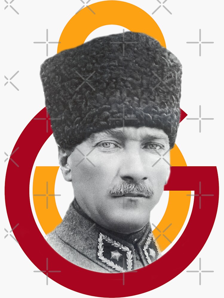 "Ataturk and Galatasaray" Sticker for Sale by Burak Kucukparmaksiz ...