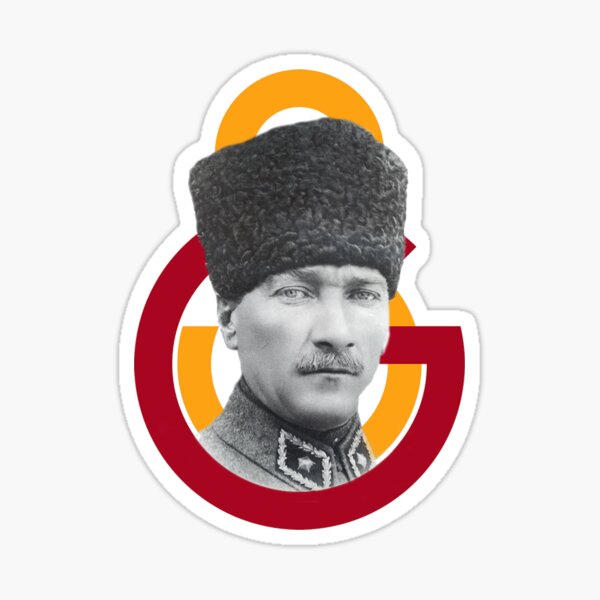 "Ataturk and Galatasaray" Sticker for Sale by Burak Kucukparmaksiz ...
