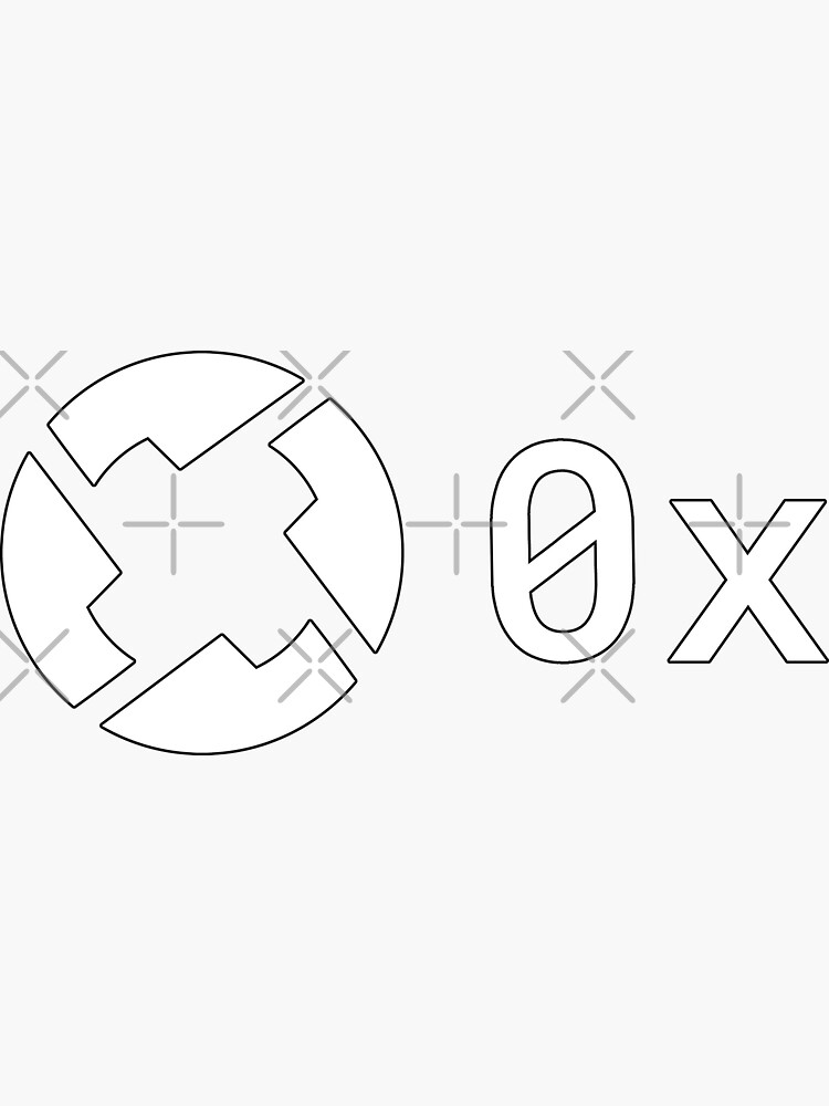 "0x Logo" Sticker for Sale by CryptoCentauri | Redbubble