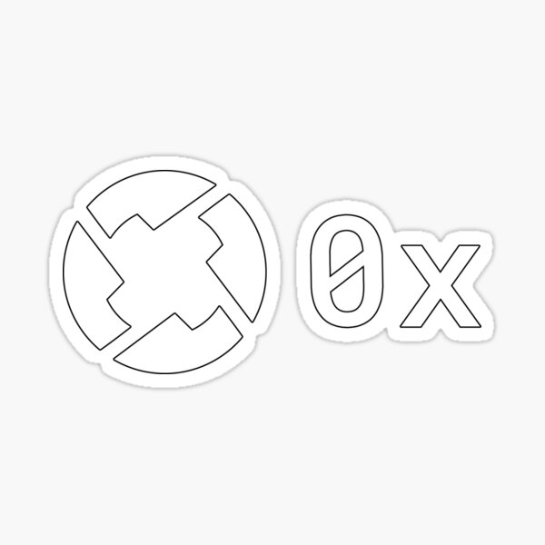 "0x Logo" Sticker for Sale by CryptoCentauri | Redbubble