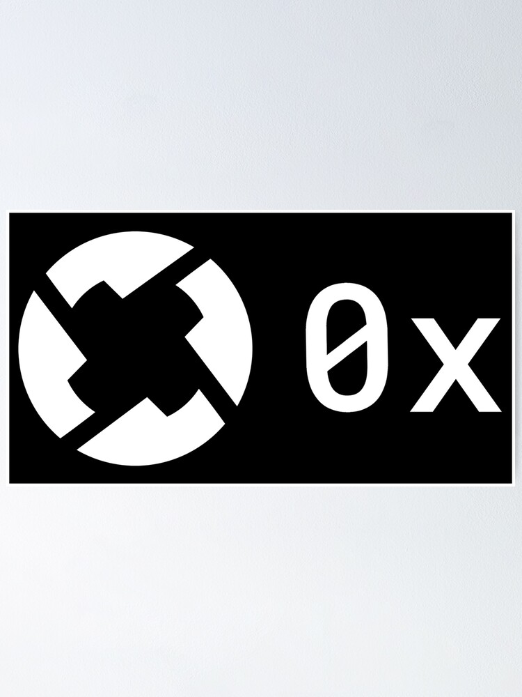 "0x Logo" Poster by CryptoCentauri | Redbubble