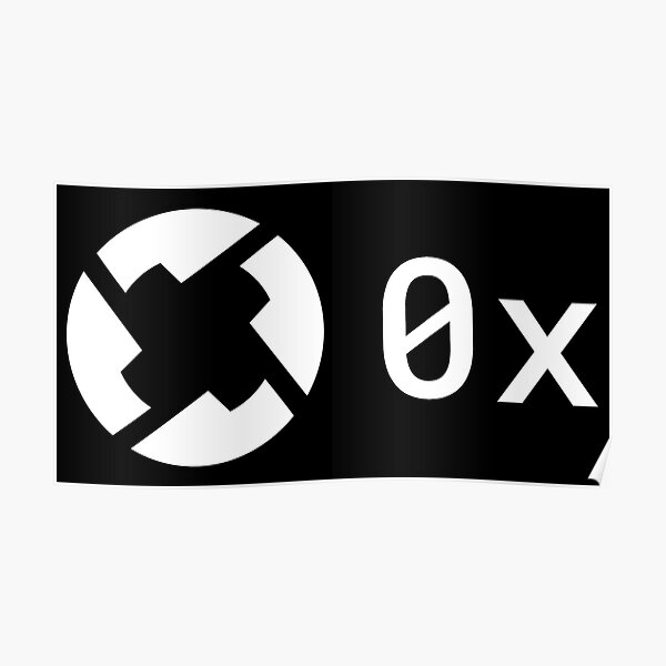 "0x Logo" Poster by CryptoCentauri | Redbubble