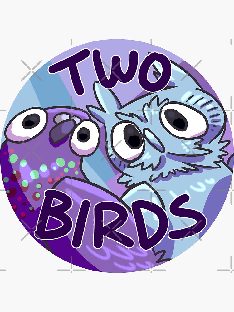 "Two Birds With One Game Icon Circular" Sticker for Sale by sketch ...