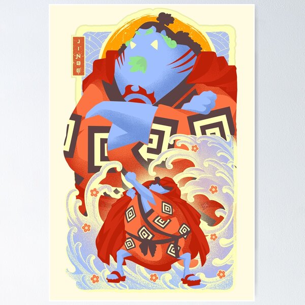 Poster for Sale mit "Große Welle Jinbee" von Hypertwenty Designs | Redbubble