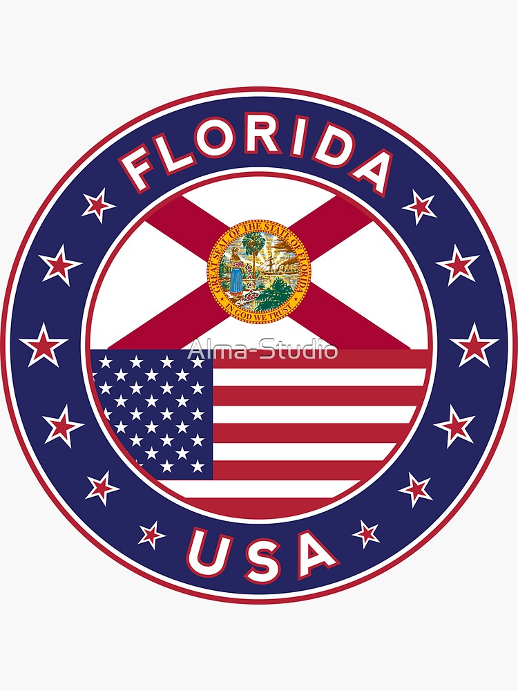 "Florida" Sticker for Sale by Alma-Studio | Redbubble