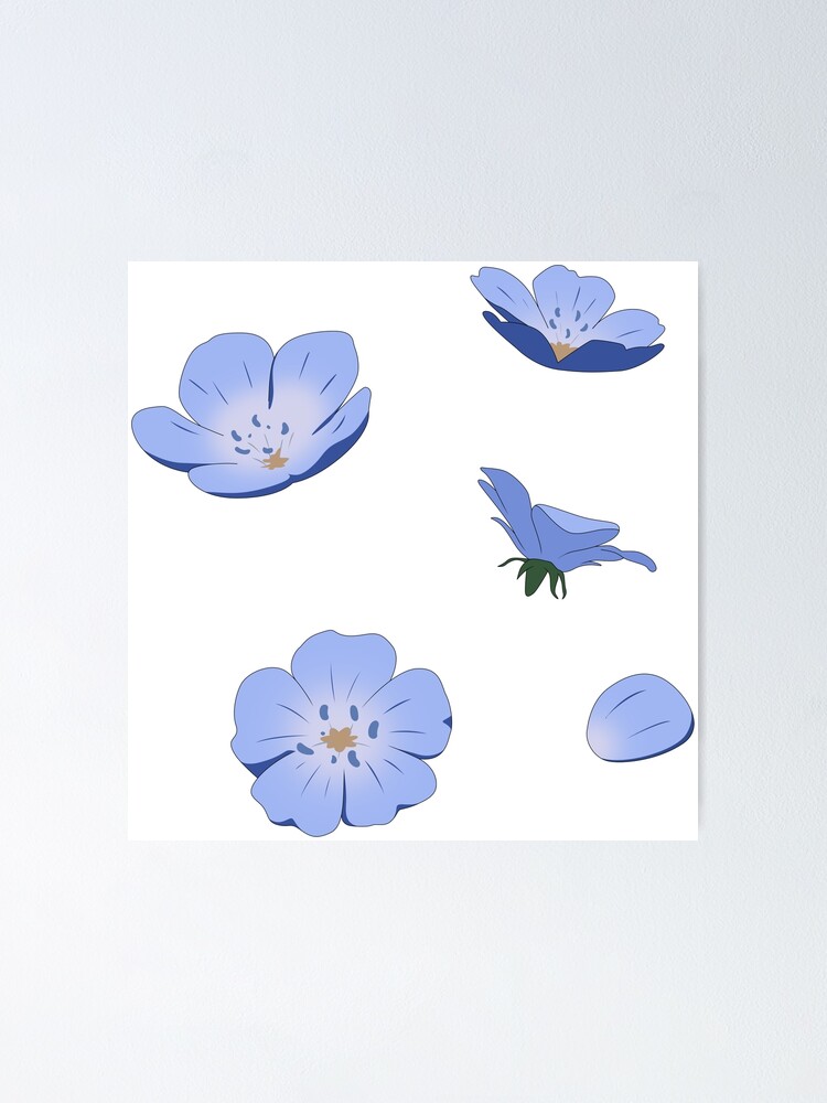 "Blue moon flower Himmel favorite flower Frieren" Poster for Sale by ...