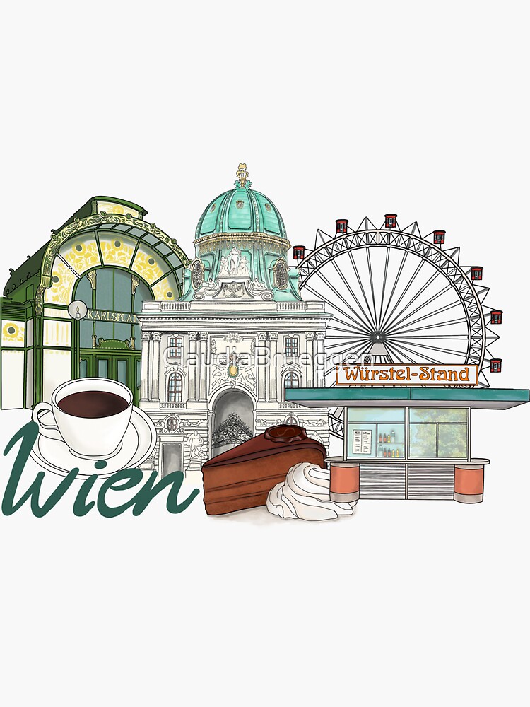 "Best of Vienna" Sticker for Sale by Claudia Brüggen | Redbubble
