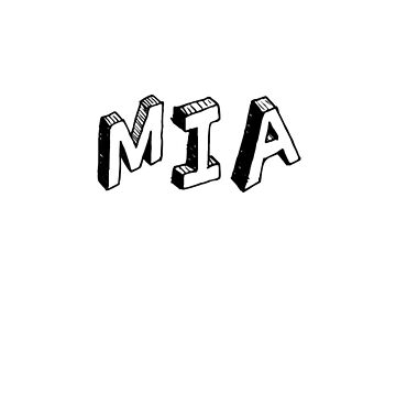 "typography "Mia" english name tag sticker " Sticker for Sale by ...