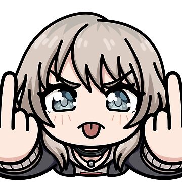 "Momoka Kawaragi Middle Finger Flip 'Em Off Girls Band Cry Anime Chibi ...