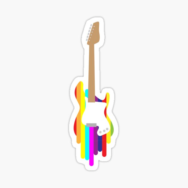 "Electric Guitars Guitarist Music Instrument String" Sticker by ...