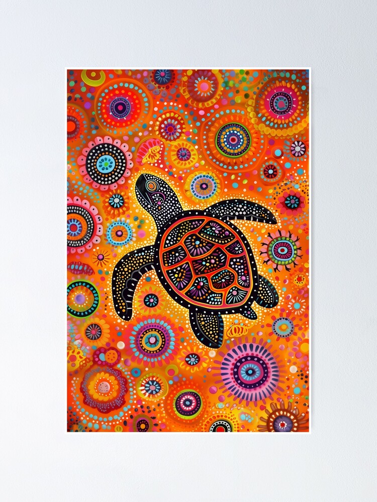 "Aboriginal Painting, Turtle Dot Artwork, Indigenous Australian Art ...
