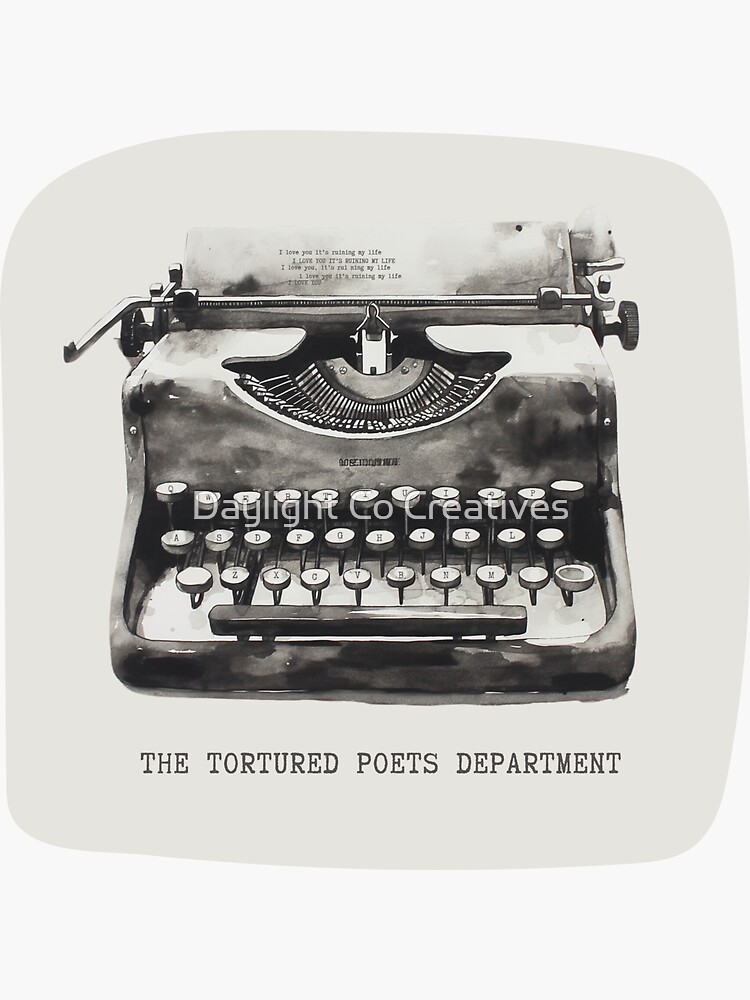 "the tortured poets department poster, minimalist elegant " Sticker for ...