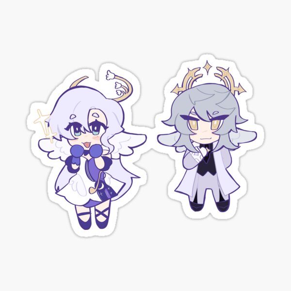 "chibi sunday and robin honkai star rail" Sticker for Sale by SORASORUU ...