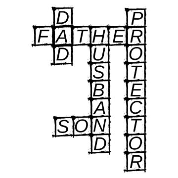 "Father's Day Crossword Puzzle" Sticker for Sale by JoeZigns81 | Redbubble