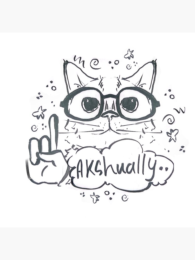 Lámina fotográfica for Sale con la obra «Akshually Nerd Cat linda ...