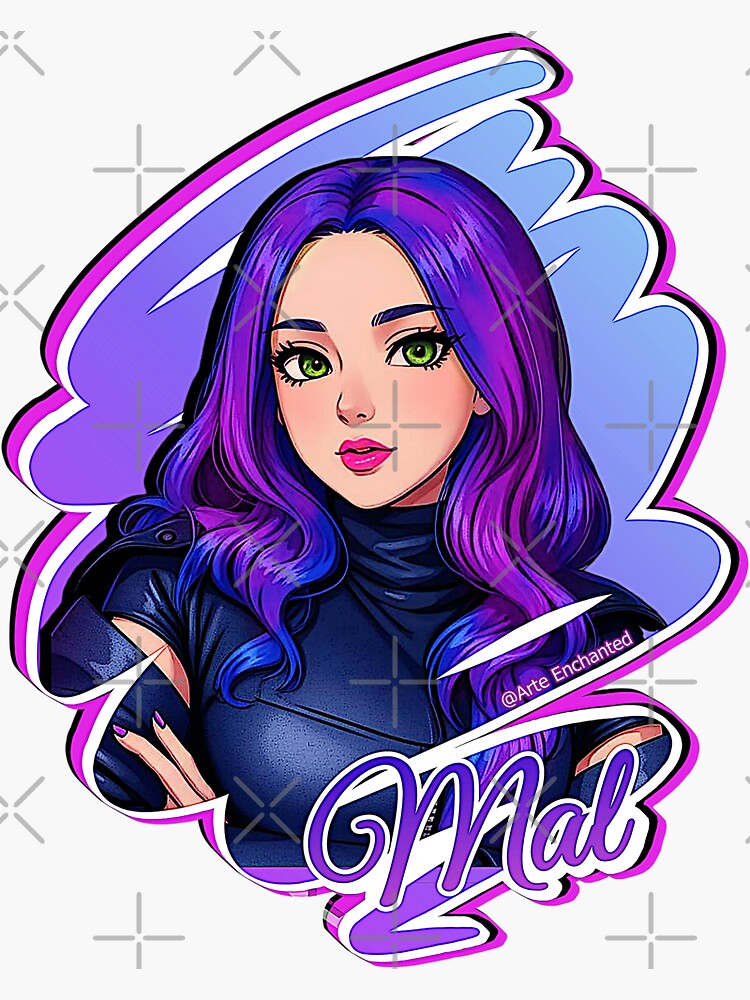 "Mal Purple Queen Star - Descendants 3 Manga Anime Cartoon Comics Style ...