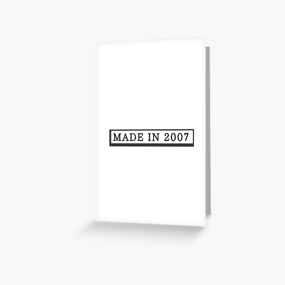 "Made in 2007" Sticker for Sale by ・ plantswithk ・ | Redbubble