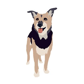 "Cute Dog Athena" Sticker for Sale by SneopleCommando | Redbubble