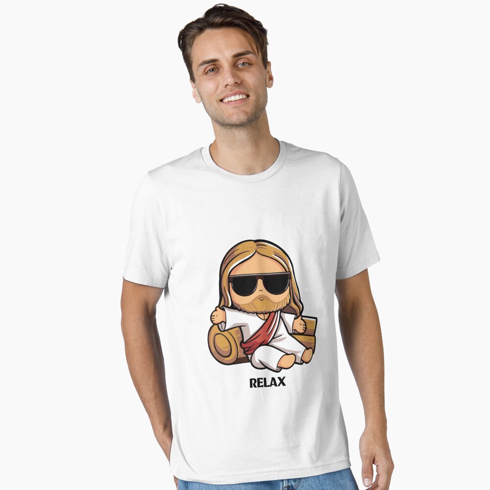 "Jesus chilling out" Sticker for Sale by btwjulis | Redbubble
