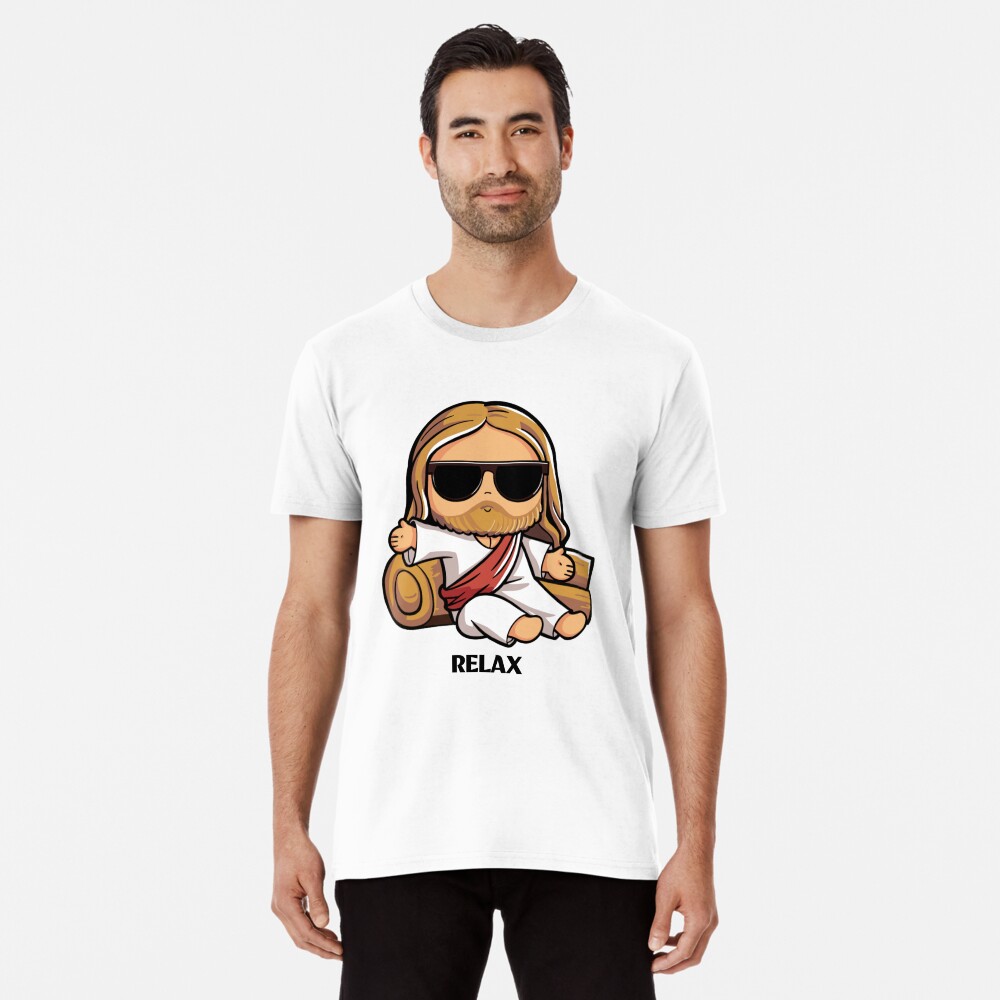 "Jesus chilling out" Sticker for Sale by btwjulis | Redbubble