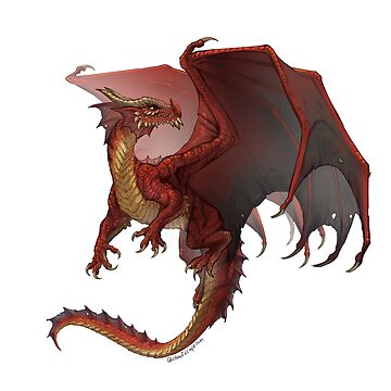 "dnd red dragon" Sticker for Sale by chaoticcaprisun | Redbubble