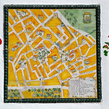 "Map of Marbella Old Town" Sticker for Sale by Alisonchambers2 | Redbubble