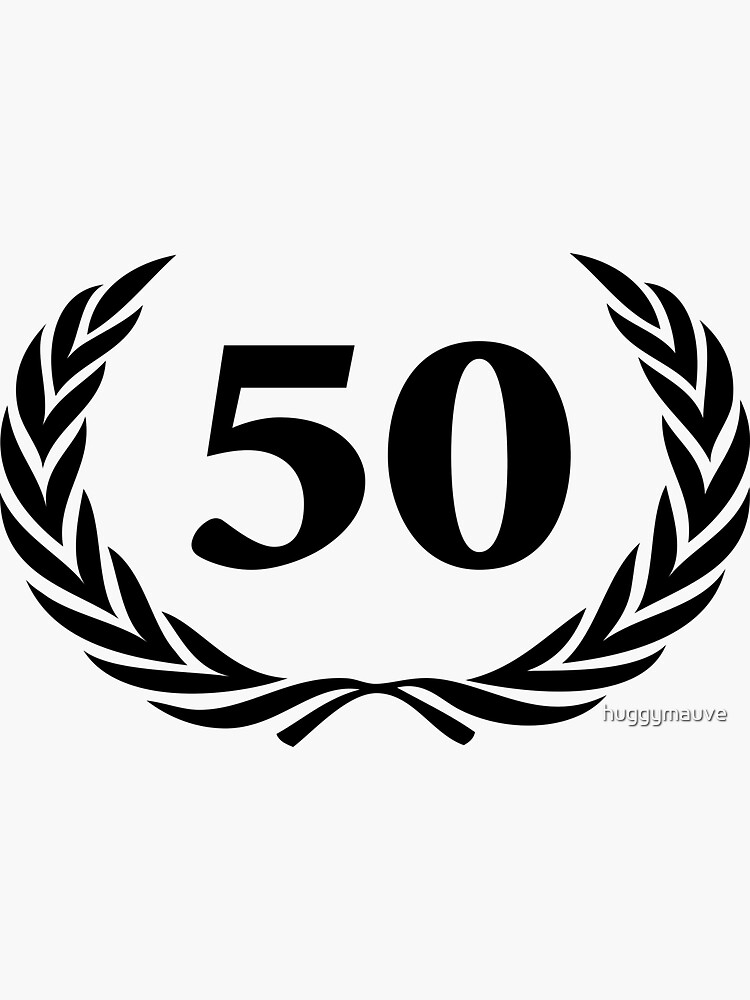 "50 fifty" Sticker by huggymauve | Redbubble