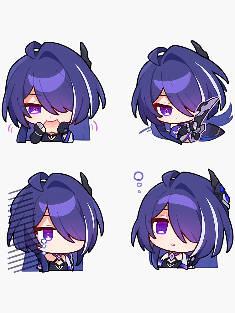 "Acheron Sticker set Honkai Star Rail" Sticker by Demray | Redbubble