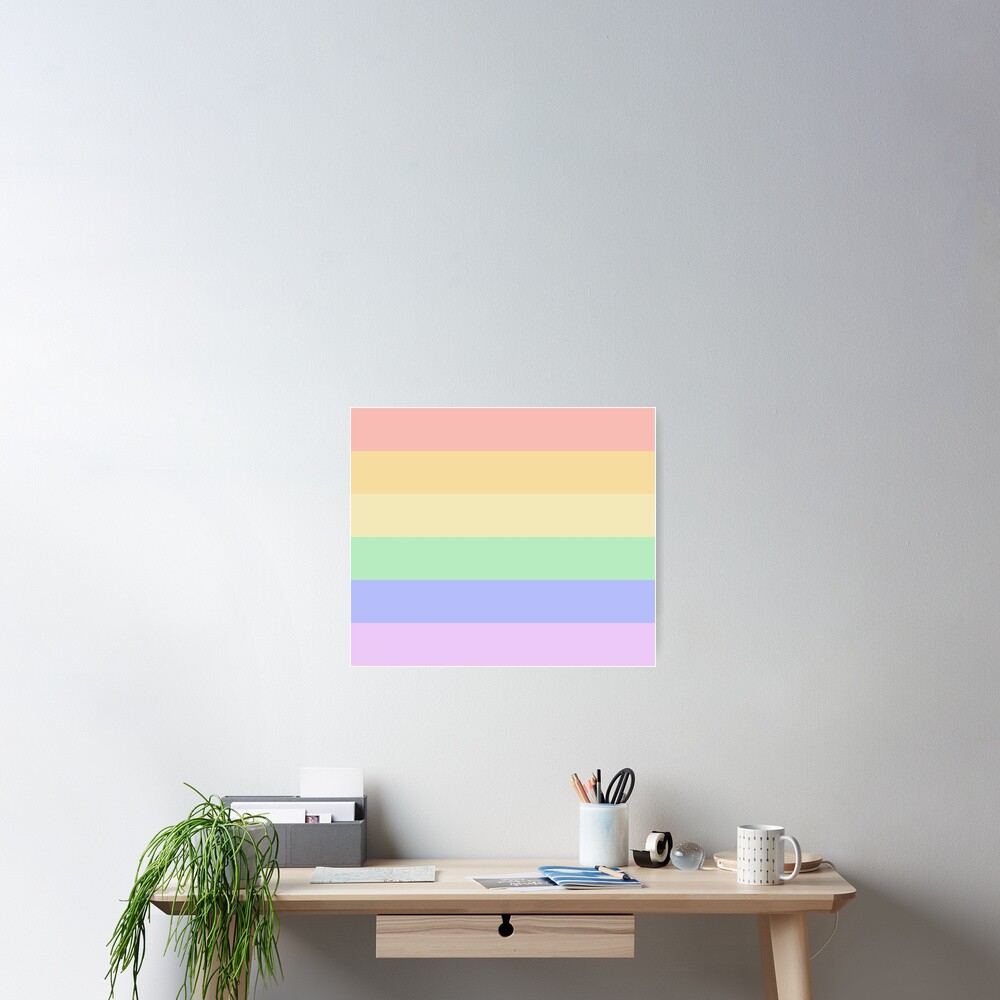 "Pastel Pride Flag" Poster for Sale by fuinur | Redbubble