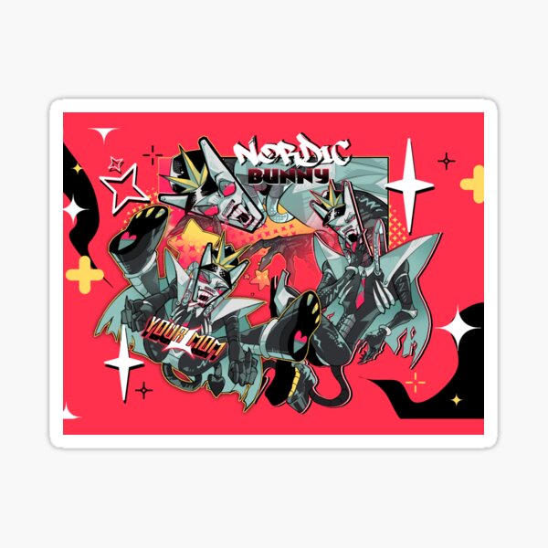 "NORDIC BUNNY COLLAGE" Sticker for Sale by Hainfulcupid | Redbubble