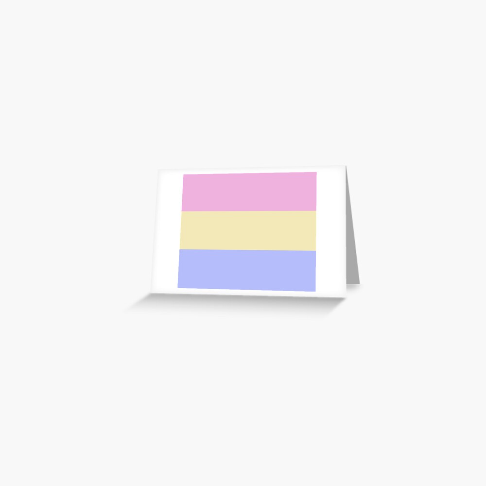 Pastel Pansexual Flag Greeting Card For Sale By Fuinur Redbubble