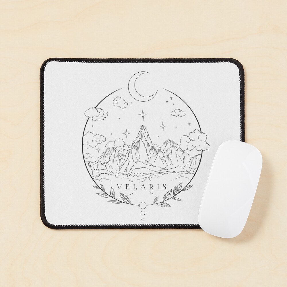 "Velaris print with stars moon and mountains" Sticker by ...