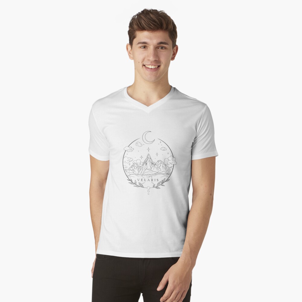 "Velaris print with stars moon and mountains" Sticker by ...