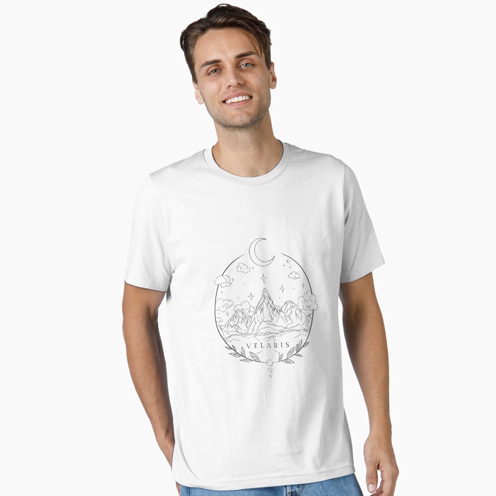 "Velaris print with stars moon and mountains" Sticker by ...