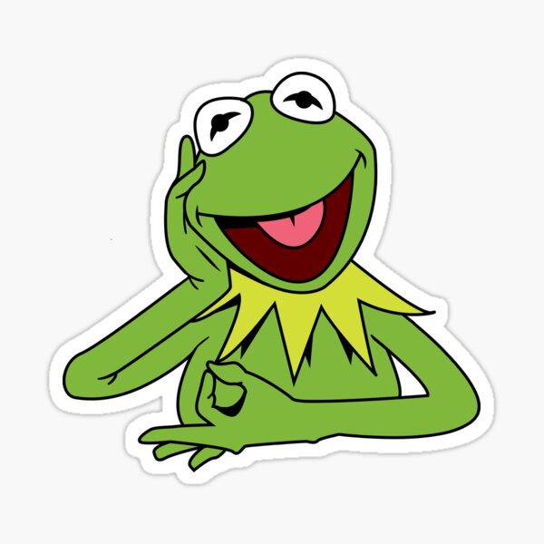 "Circle hand Kermit" Sticker for Sale by Waleart | Redbubble