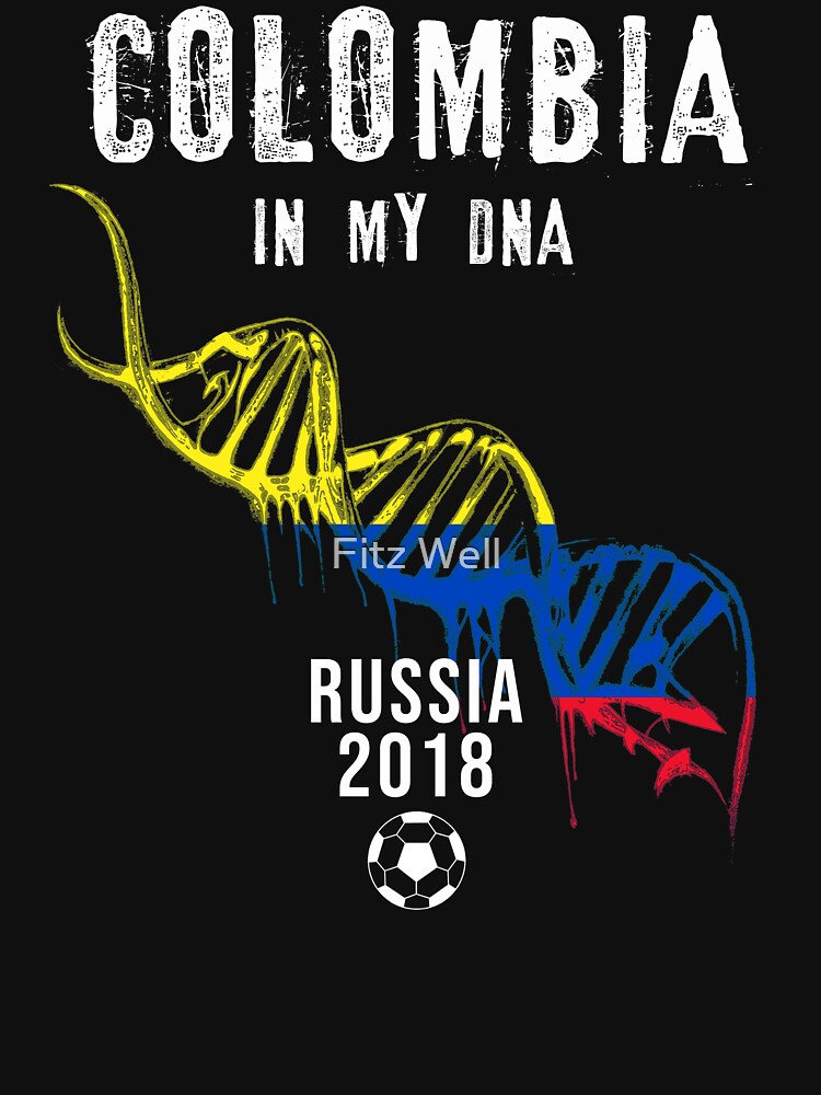 "Colombia DNA Colombian Shirt Soccer Team Football 2018" T-shirt for ...