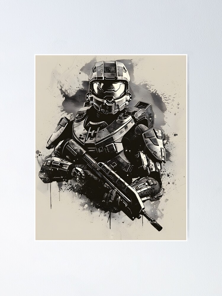 "Master Chief" Poster for Sale by MetalDinosaur | Redbubble