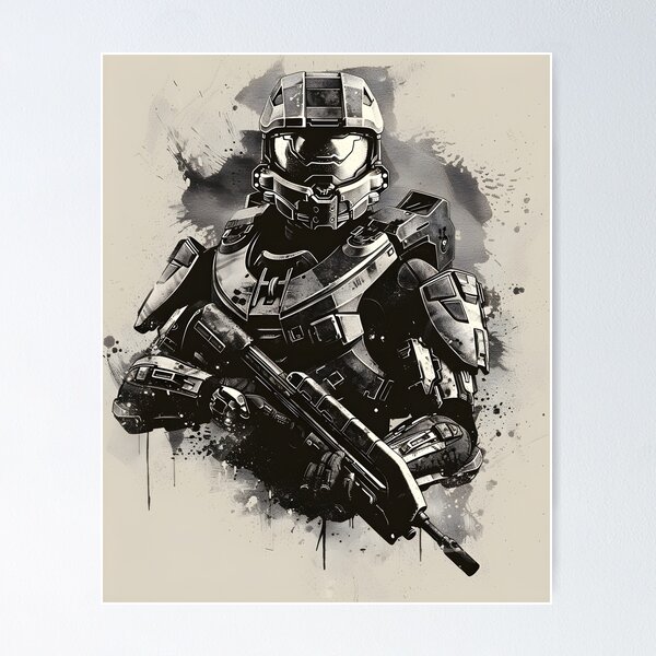"Master Chief" Poster for Sale by MetalDinosaur | Redbubble