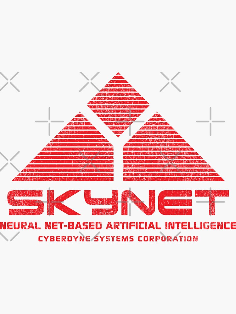 "Skynet Logo Worn Lts" Sticker for Sale by alhern67 | Redbubble
