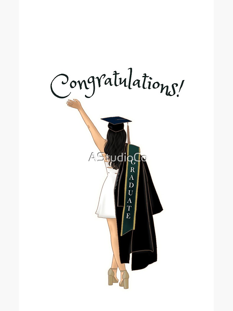 "Graduation Girl Sticker" Greeting Card for Sale by AStudioCo | Redbubble