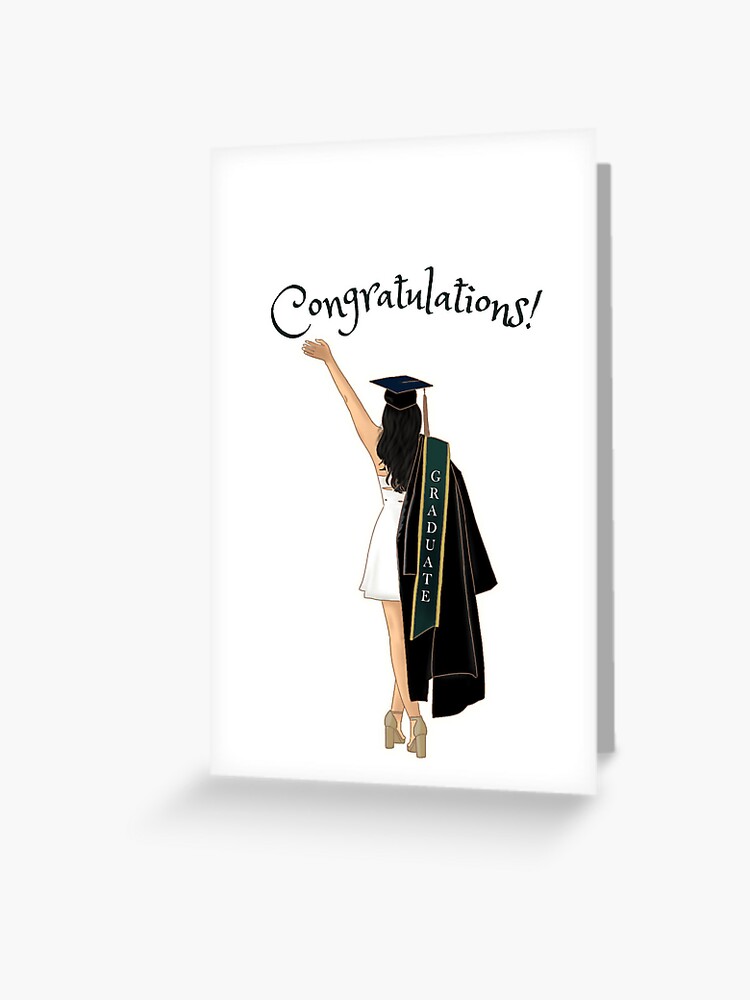 "Graduation Girl Sticker" Greeting Card for Sale by AStudioCo | Redbubble