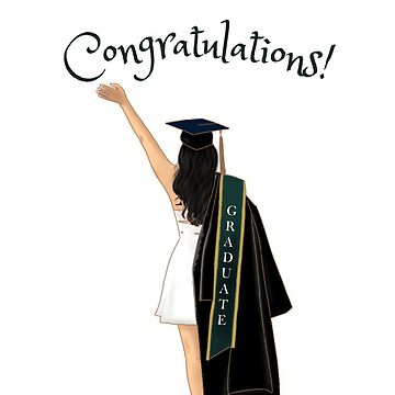 "Graduation Girl Sticker" Sticker for Sale by AStudioCo | Redbubble