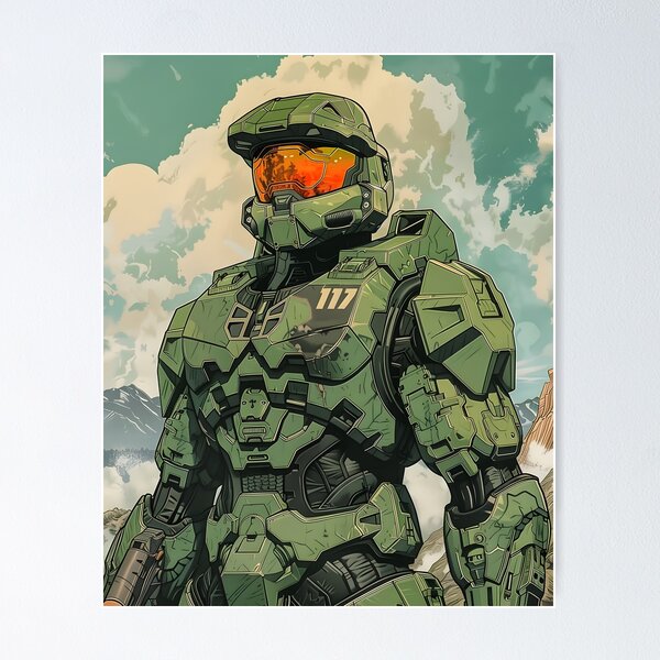 "Master Chief" Poster for Sale by MetalDinosaur | Redbubble