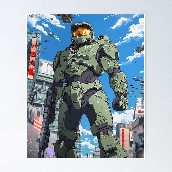 "Master Chief" Poster for Sale by MetalDinosaur | Redbubble
