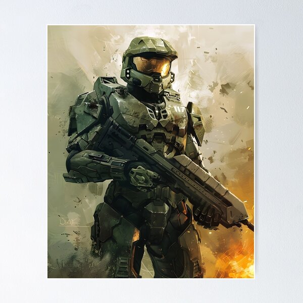 "Master Chief" Poster for Sale by MetalDinosaur | Redbubble