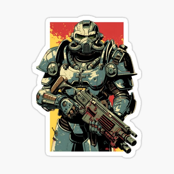 "Dystopian Knight in Full Armor - Post Apocalyptic" Sticker for Sale by ...