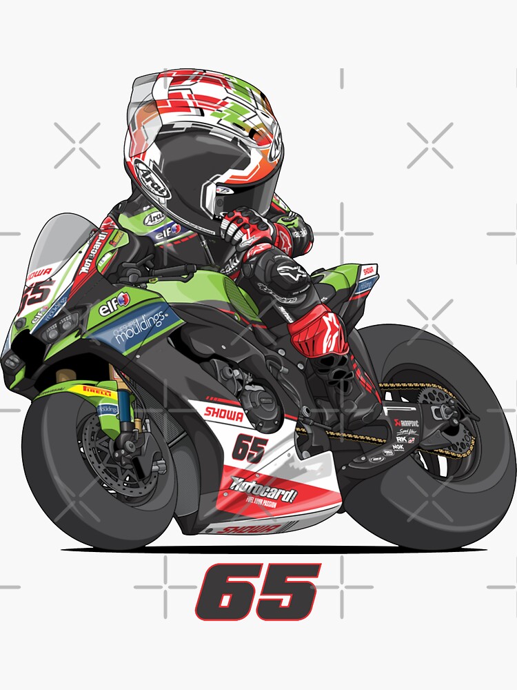"Jonathan Rea race number 65" Sticker for Sale by StudioMania | Redbubble