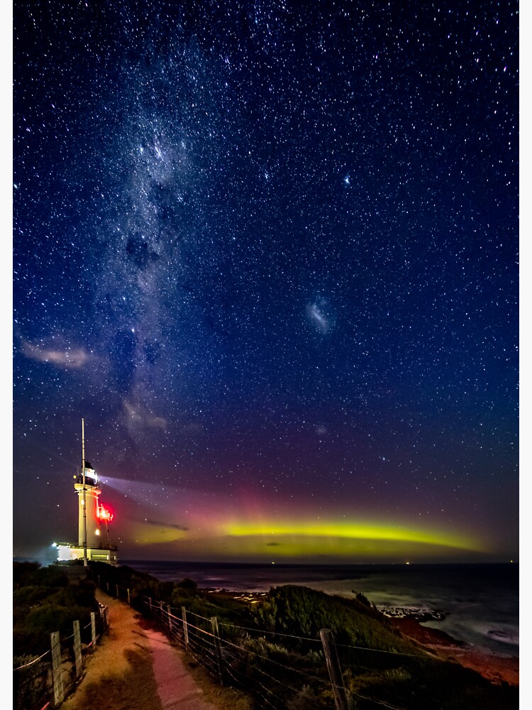 "Pt Lonsdale Milky Way & Aurora Australis" Sticker by RussellCharters ...